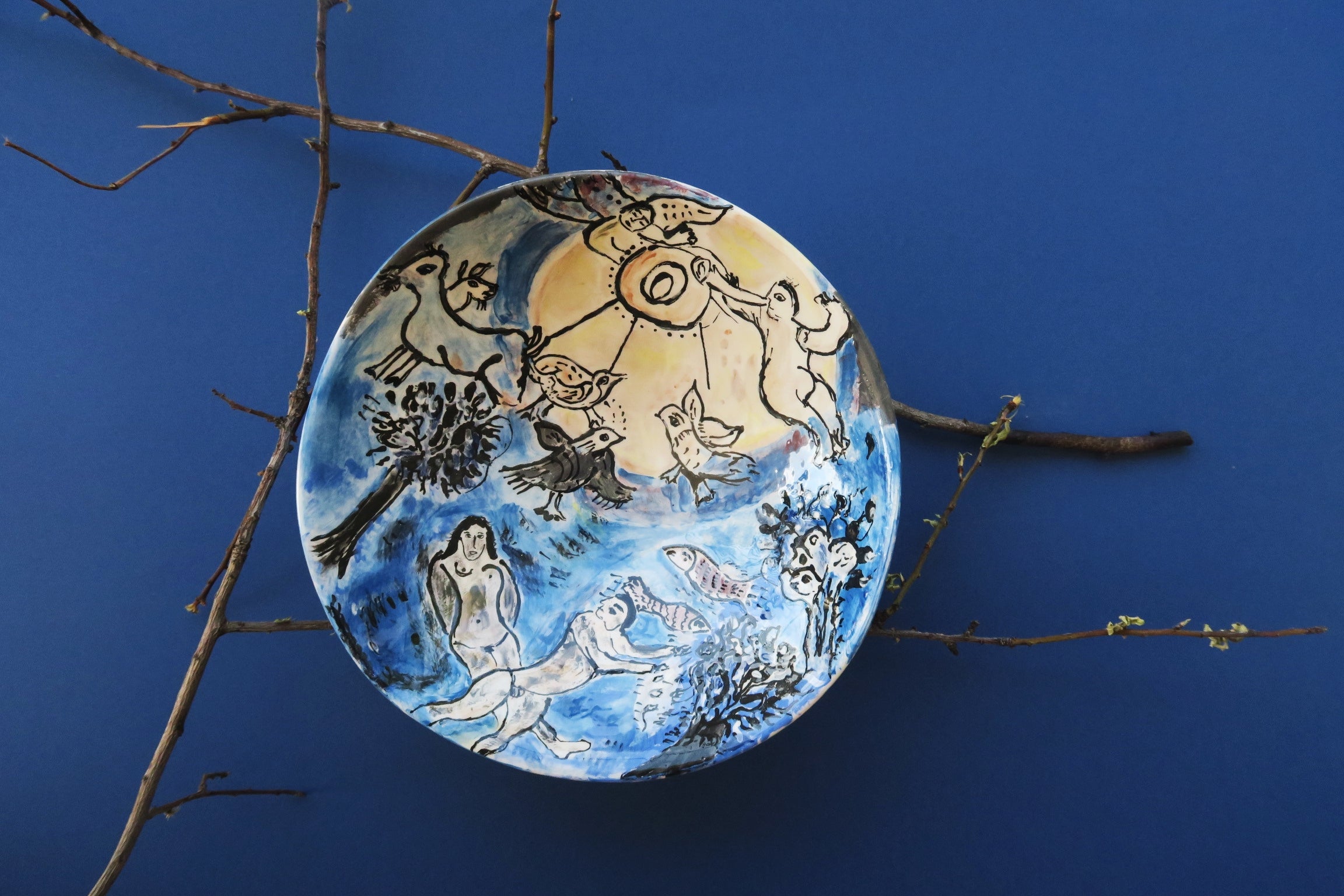 Chagall blue plate – plinthosshop